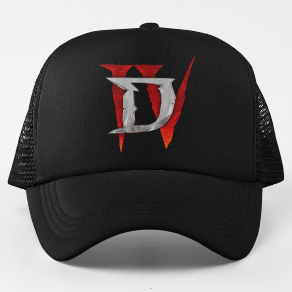 Accessories | New Diablo Iv Monogram Foam Trucker Mesh Snapback Hat ...